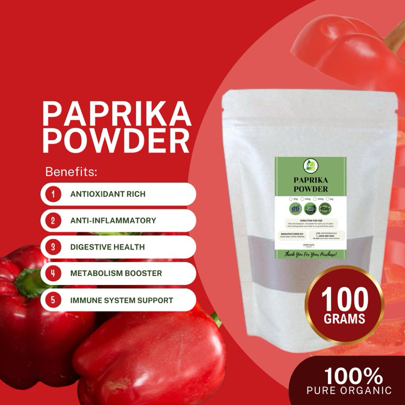 PURE ORGANIC PAPRIKA POWDER RETAIL PACK | Shopee Philippines