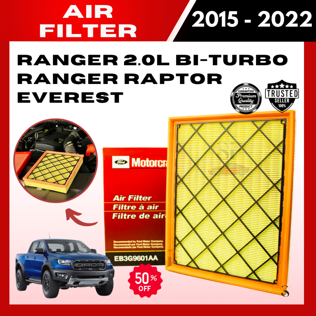SALE! AIR FILTER for FORD RANGER 2.0L Bi-turbo (2019-2022) / RANGER ...