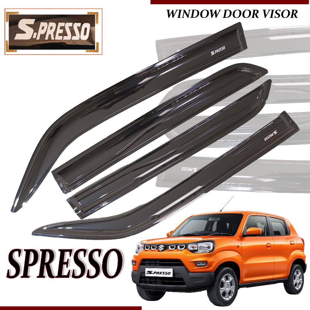 Suzuki S-Presso Spresso 2020-2025 Black Rain Sun Guard Window Visor Sun ...