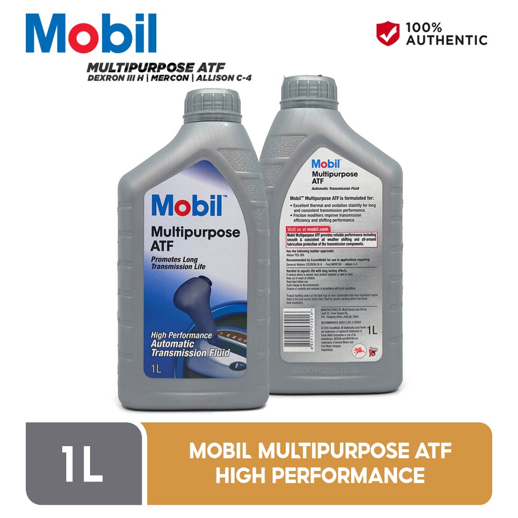 Mobil Multipurpose ATF Automatic Transmission Fluid Dexron III H Mercon ...