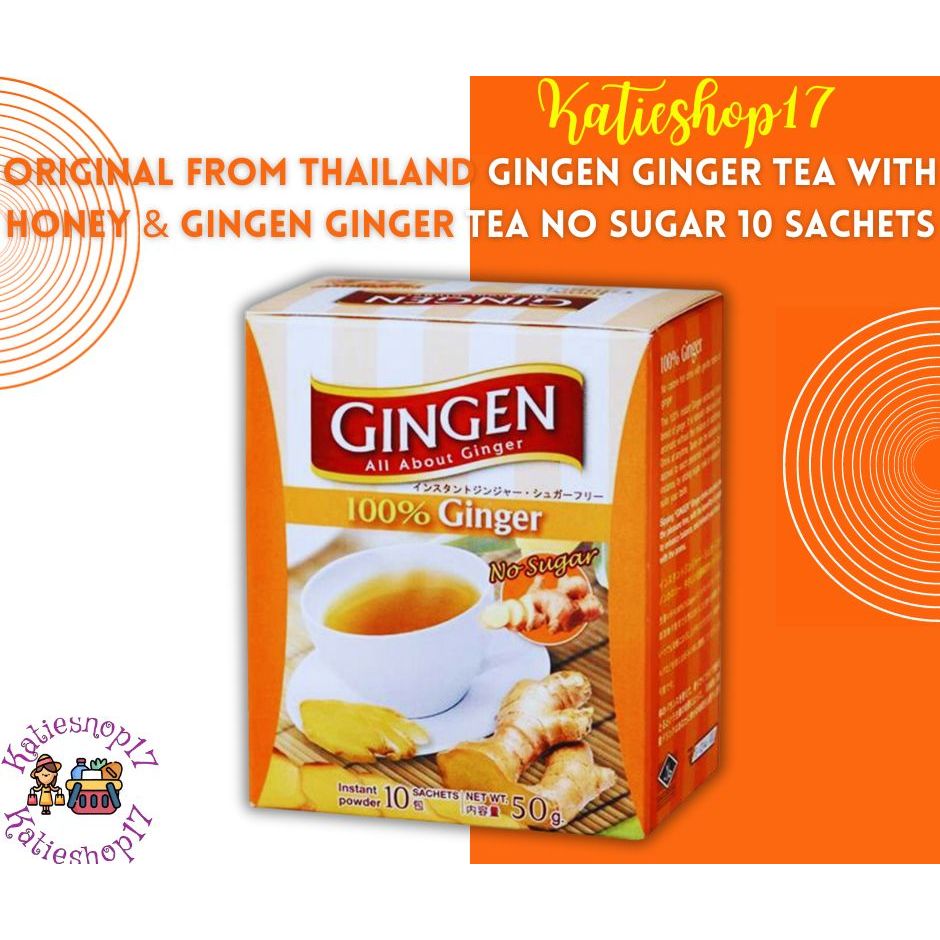 Original From Thailand Gingen Ginger Tea with Honey & Gingen Ginger Tea ...
