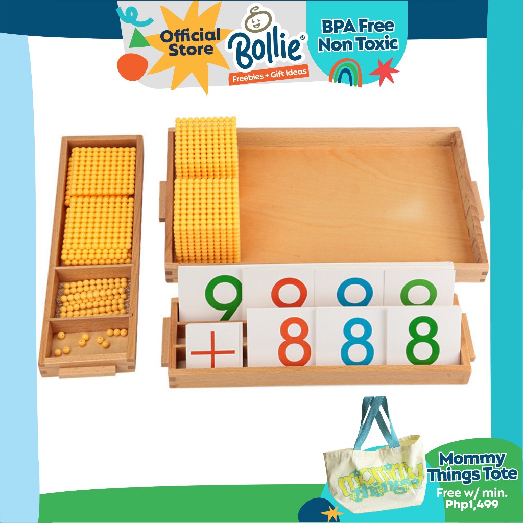 Bollie Baby Montessori Golden Beads Decimal System with Cards ...