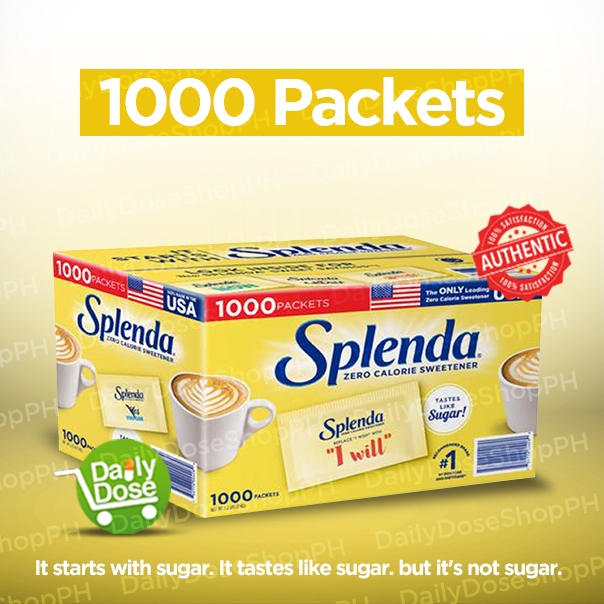 Splenda No Calorie Sweetener 1000 Packets in Original Box | Shopee ...