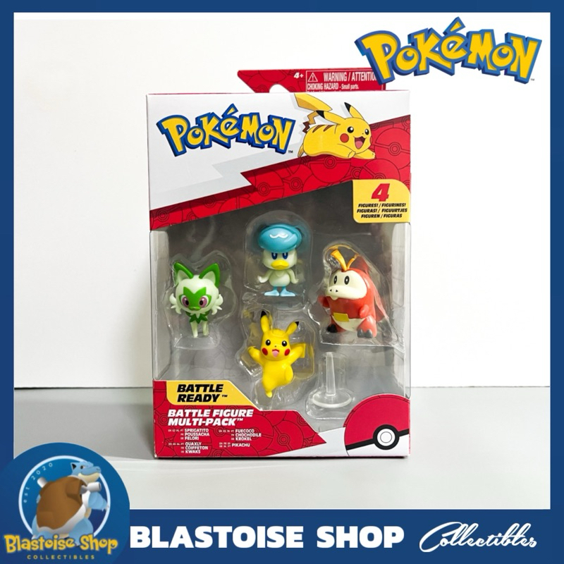 Pokemon Jazwares Sprigatito Fuecoco Quaxly & Pikachu Battle Set Figure ...