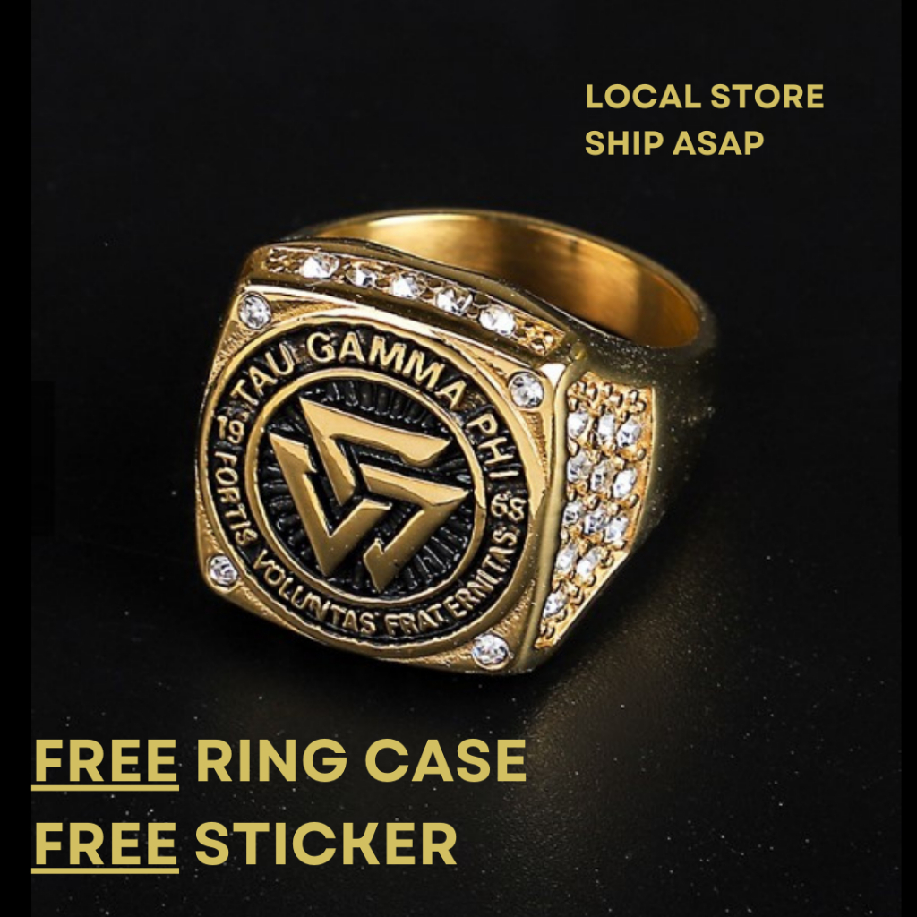 Tau Gamma Phi Stainless Steel Ring TGP Triskelion Sigma | Shopee ...