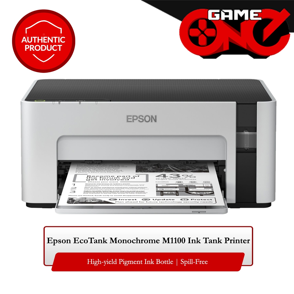 Epson EcoTank Monochrome M1100 Ink Tank Printer | Shopee Philippines