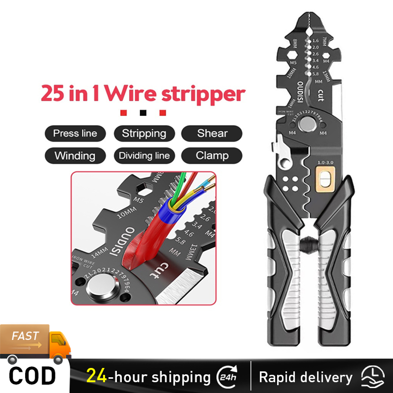 25 in 1 Wire Stripper Pliers Puller Multifunctional Electrician Wire ...