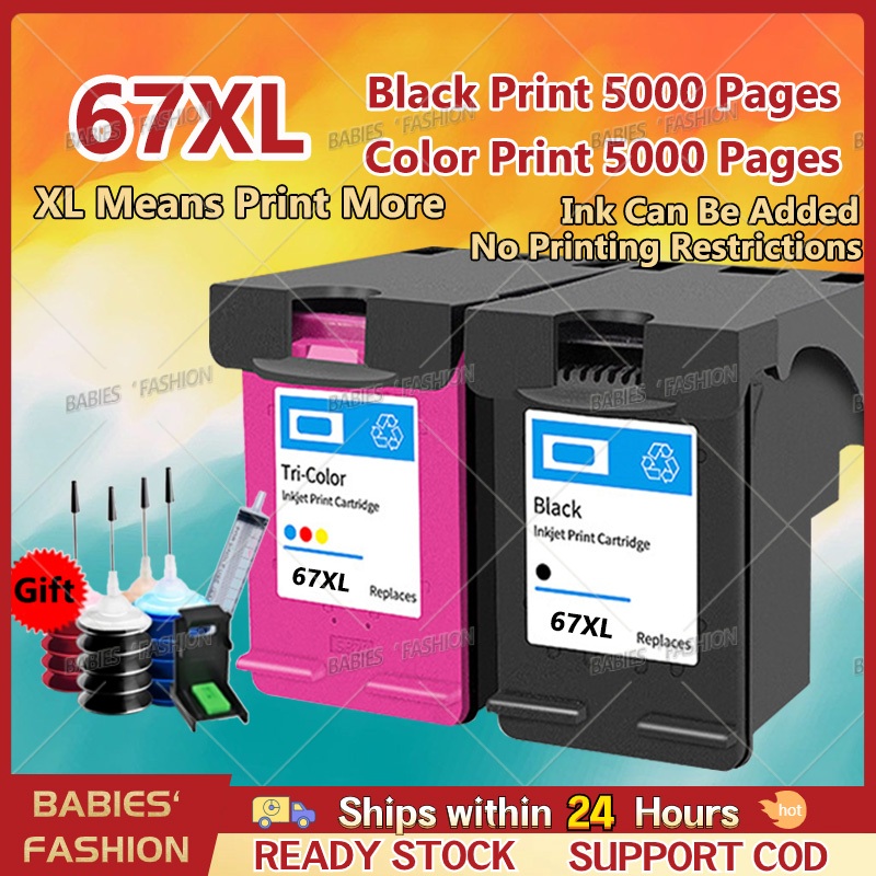 Compatible HP 67 ink HP67XL ink Cartridge refillable for HP 1255 2724 ...