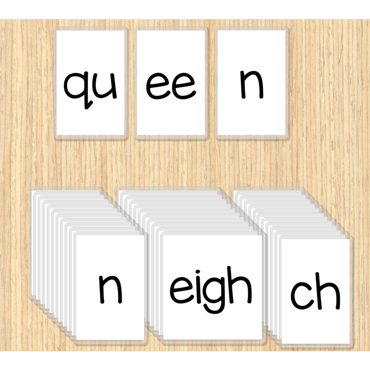 WORD BUILDER CARDS - Spelling Building Words Alphabet Letter Blends ...