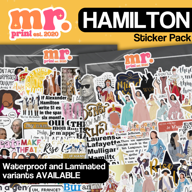 HAMILTON STICKERS MUSICAL | WATERPROOF STICKERS | Shopee Philippines