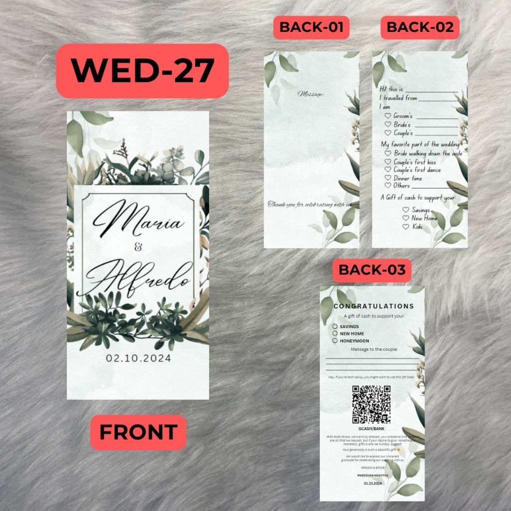 10PCS PERSONALIZED WEDDING MONEY ENVELOPE | Shopee Philippines