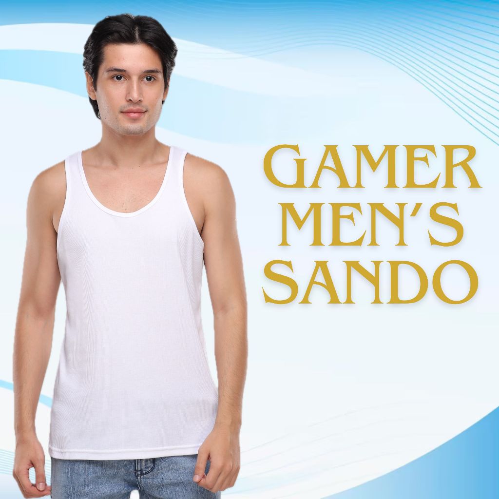 Gamer brand Mens / Unisex Plain White Sando | Shopee Philippines