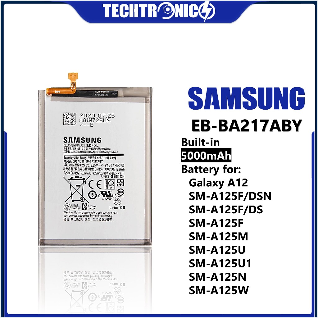 Battery EB-BA217ABY Samsung Galaxy A12 A125F/DSN A125F/DS A125F A125M ...