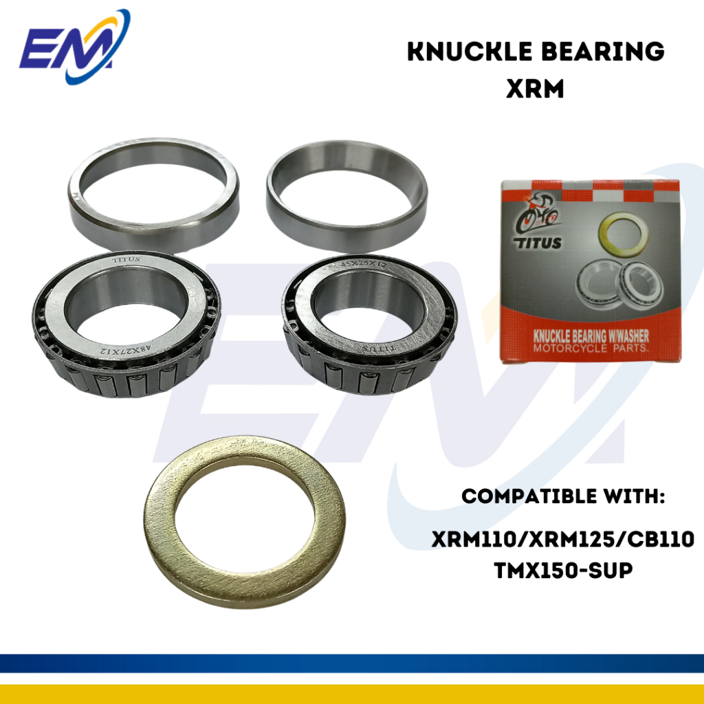 KNUCKLE BEARING FOR XRM110/XRM125 - TITUS | Shopee Philippines