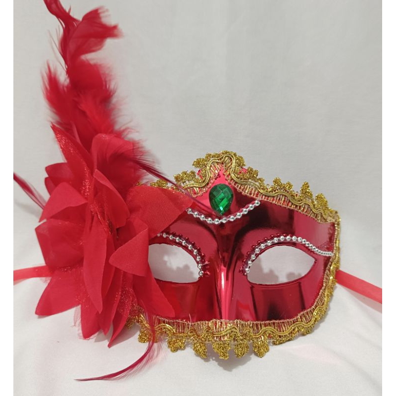 masquerade, party need, masks with feather, bohemian masks | Shopee ...