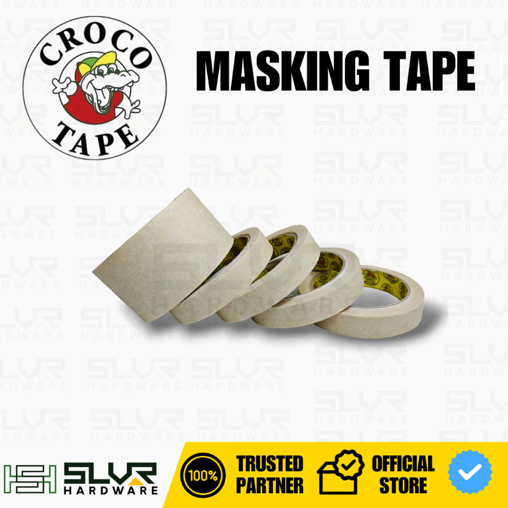 CROCODILE Maskting Tape (Painters Tape) Size: 1/2"~2" | Shopee Philippines