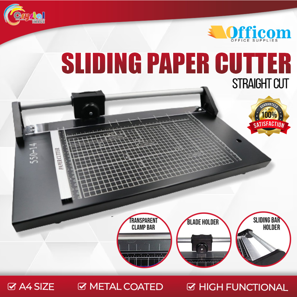 Officom Sliding Cutter A4 Metal Base High Quality Paper Cutter | Shopee ...