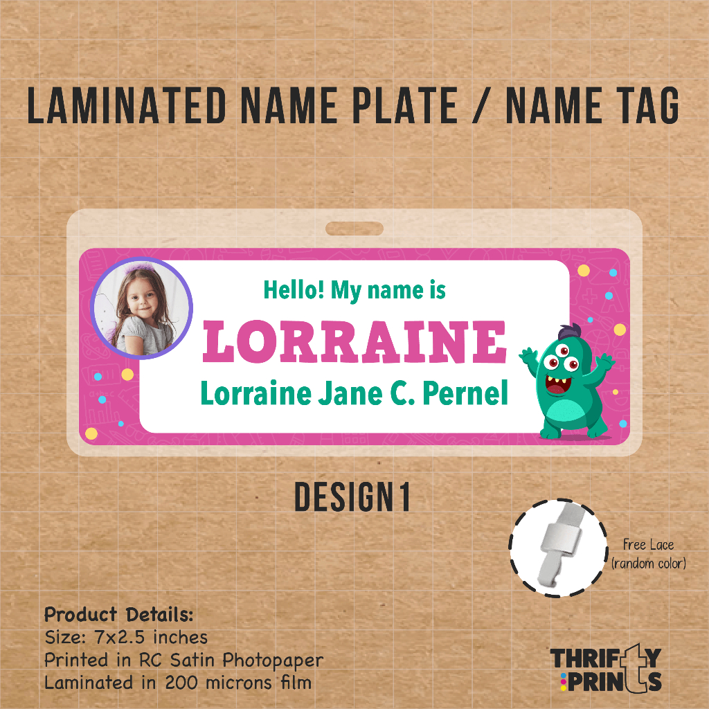 Laminated Name Tag / Name Plate / Nametag / Nameplate / Personalized ...