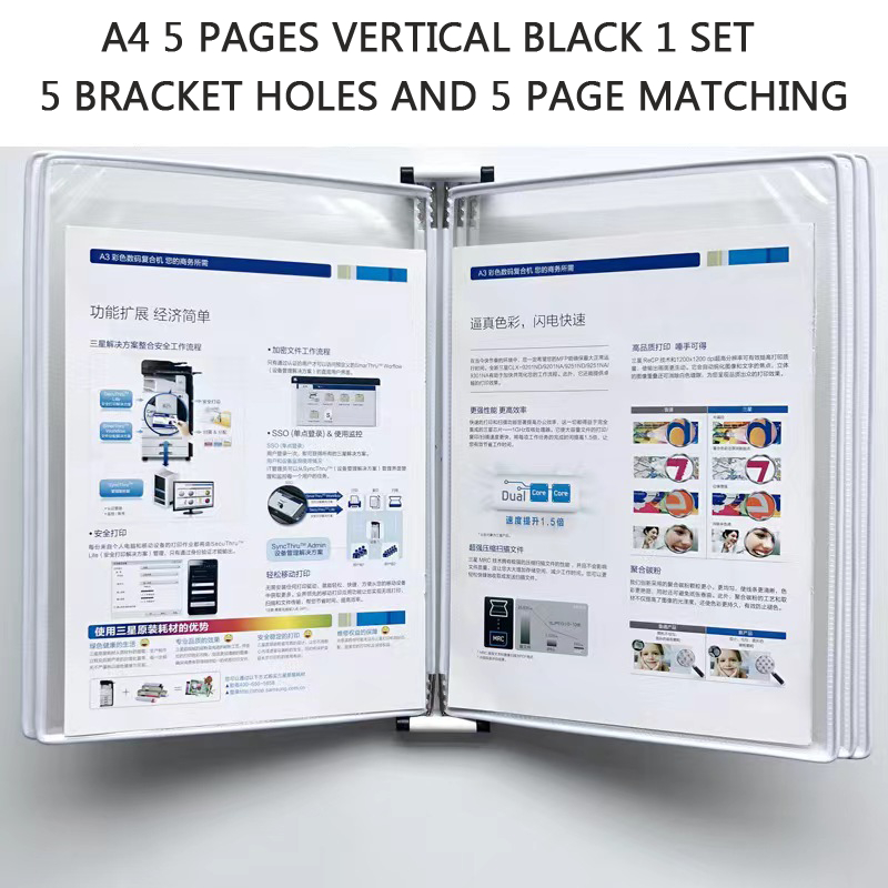 10 Pages Wall-Mounted Flip-Leaf Rack A4 Standard Homework Guide Book ...