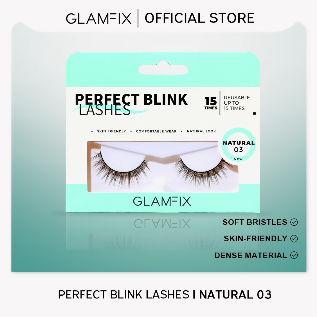 GLAMFIX Perfect Blink Lashes Natural 03- Eyelashes Extension False ...