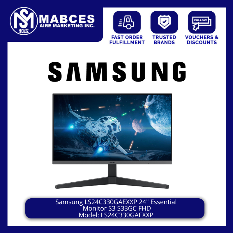Samsung LS24C330GAEXX P24" Essential Monitor S3 S33GC FHD | Shopee ...