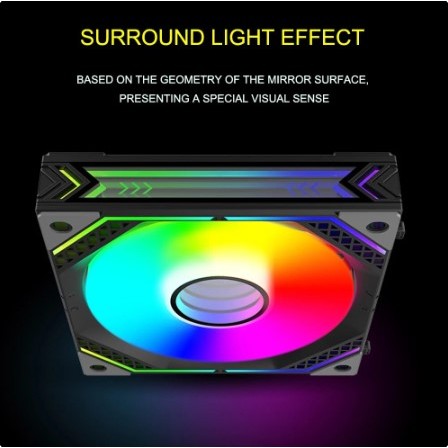120mm Computer Case Fan RGB Lighting Aperture Silent Cooling Fan with ...