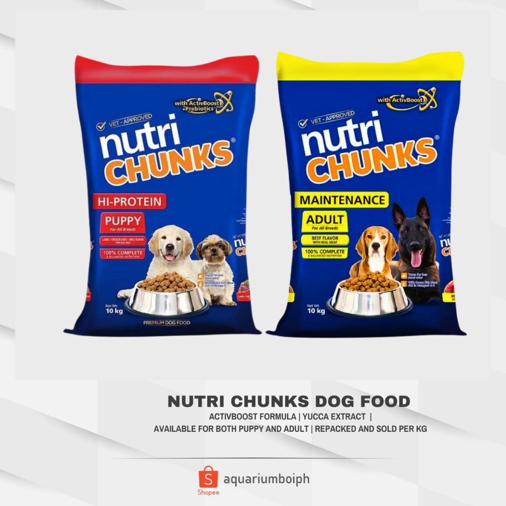 Nutri Chunks Dry Dog Food (Repacked and Sold per Kg) | Shopee Philippines