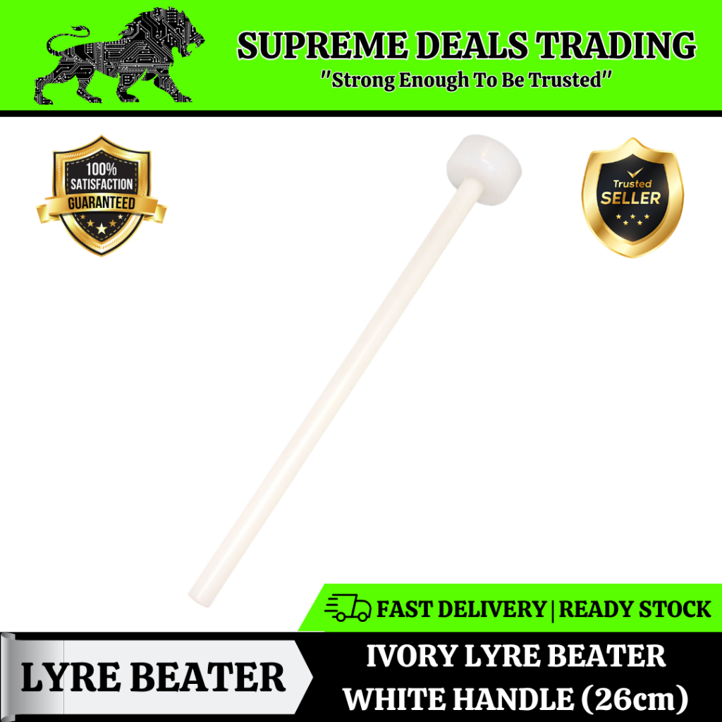 HIGH QUALITY LYRE XYLOPHONE AND DRUM BEATER CHROME, E.P., IVORY OR ...