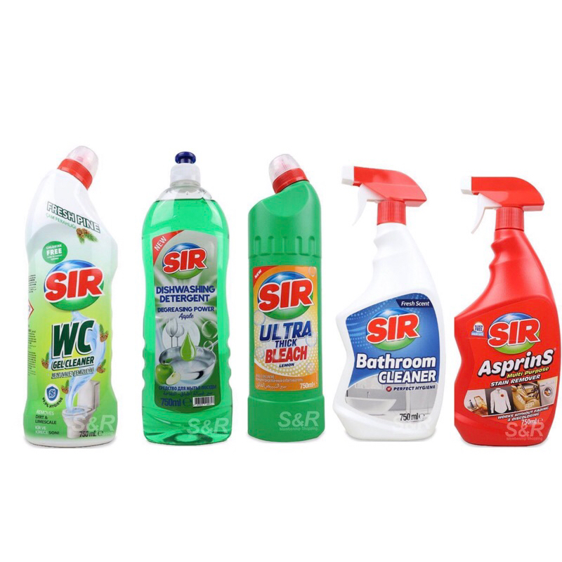 SIR Toilet/Bathroom Cleaner/Stain Remover-750ml | Shopee Philippines