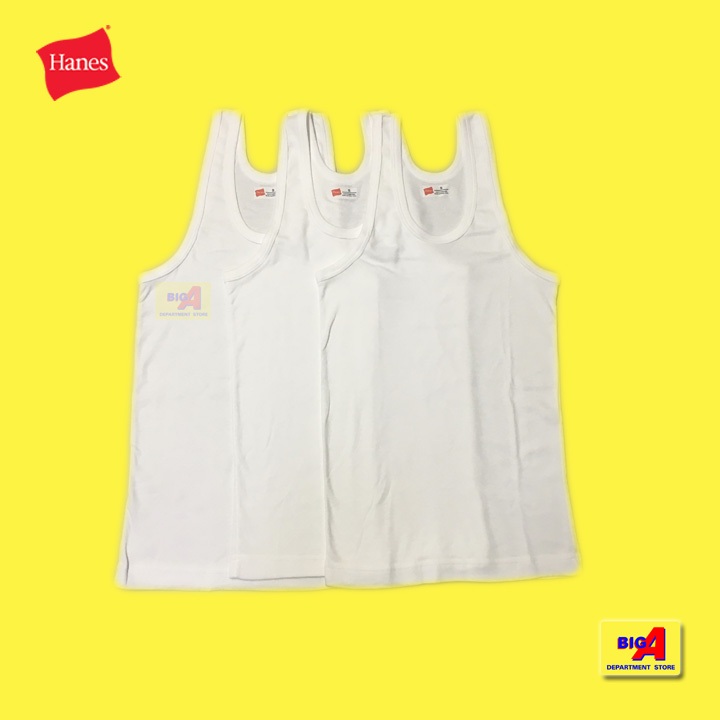 Hanes Pack of 3 A-shirt Cotton Blend Sando (White) | Shopee Philippines
