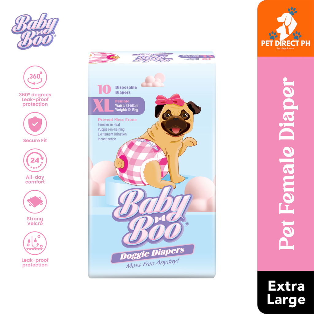 Baby Boo Pet Diaper for Female Girl Dog in XS S M L sizes | Shopee ...