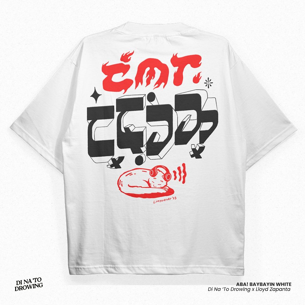 Di Na 'To Drowing X Lloydiecat: Aba! Baybayin (White) | Shopee Philippines