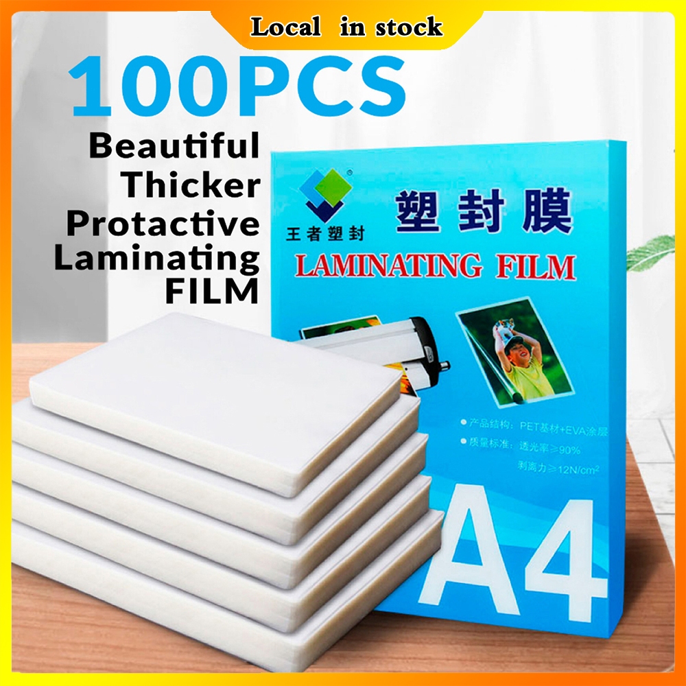 50Mic Laminating Film A4 100pcs Photo Paper 220*310MM | Shopee Philippines