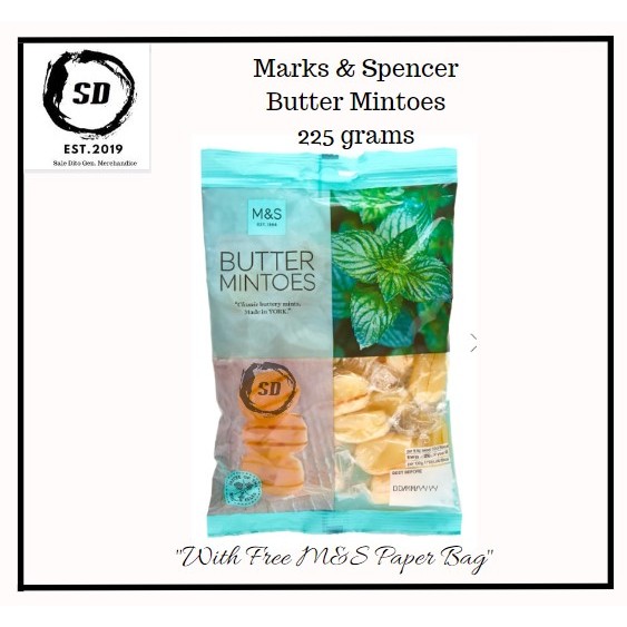 Marks And Spencer Butter Mintoes Candy/MS/With Free Paper Bag/Gift ...