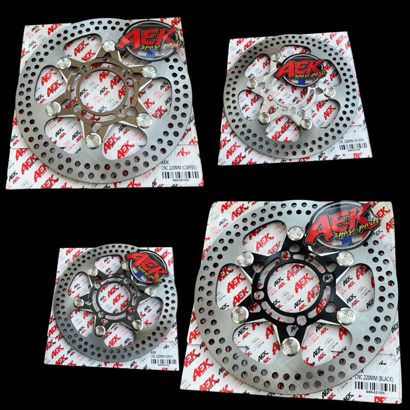 AEK floating CNC lighten disc brake 220mm 4holes universal beat carb fi ...
