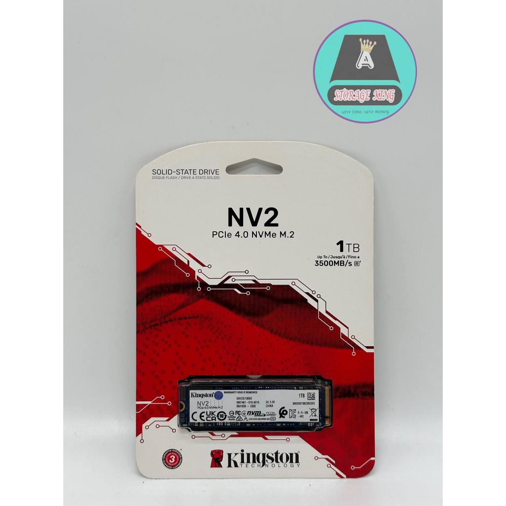 Kingston 1TB NV2 PCIe 4.0 NVMe M.2 PCIe SSD 3500MB/s Internal SSD ...