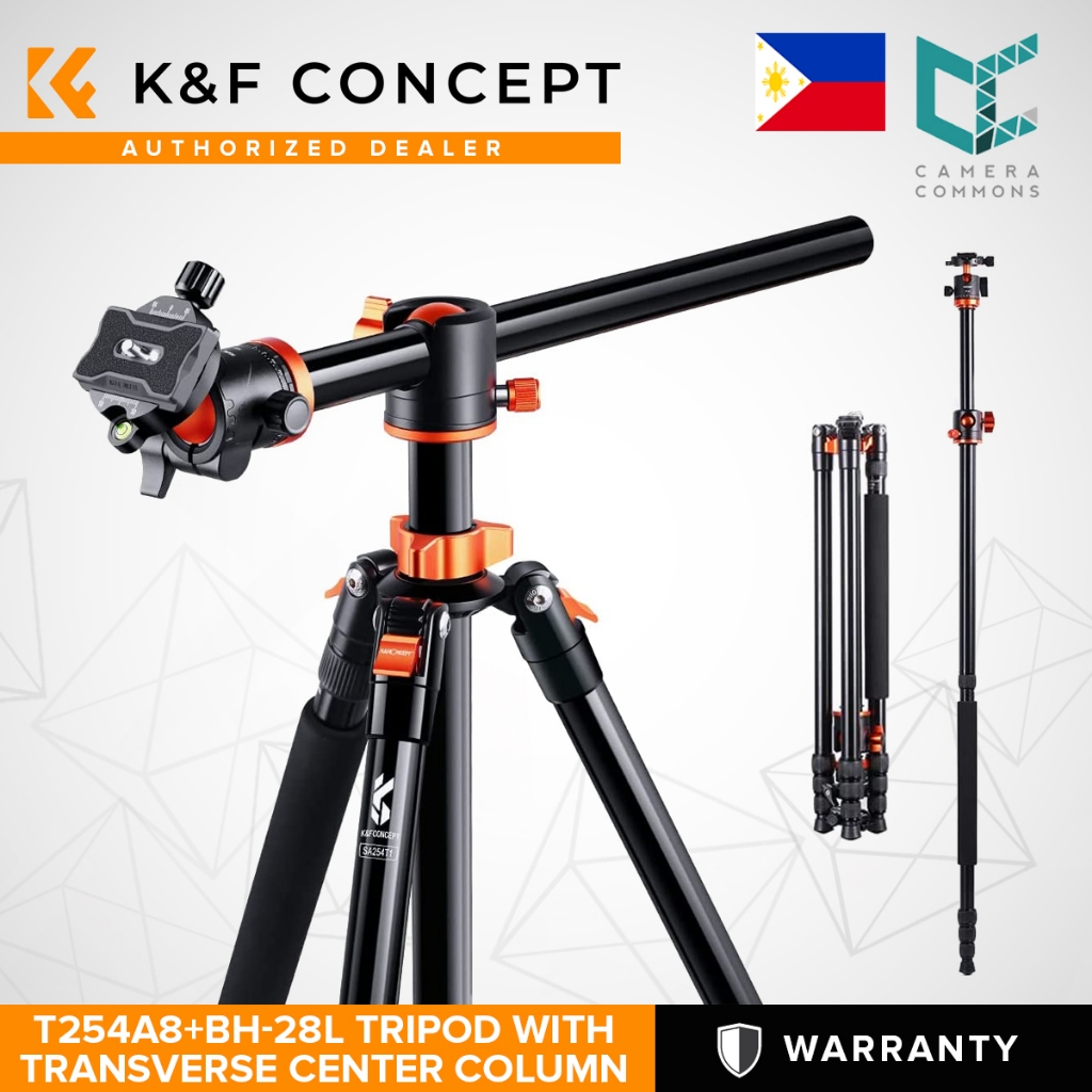 K&F Concept T254A8 + BH-28L (SA254T1) Tripod Lightweight Monopod with ...