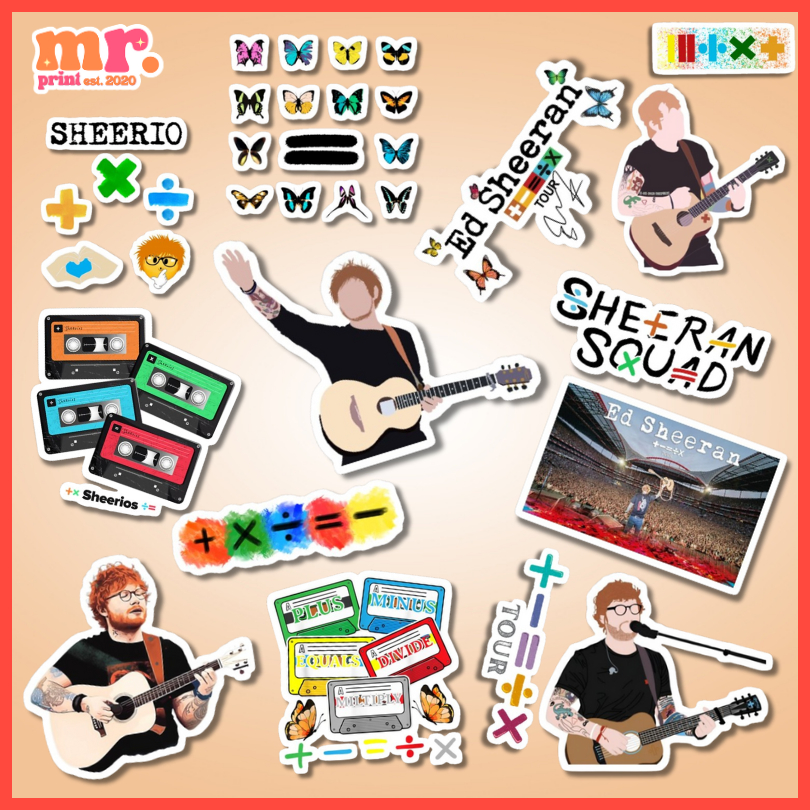 MATHEMATICS TOUR STICKERS ED SHEERAN WATERPROOF STICKERS | Shopee ...