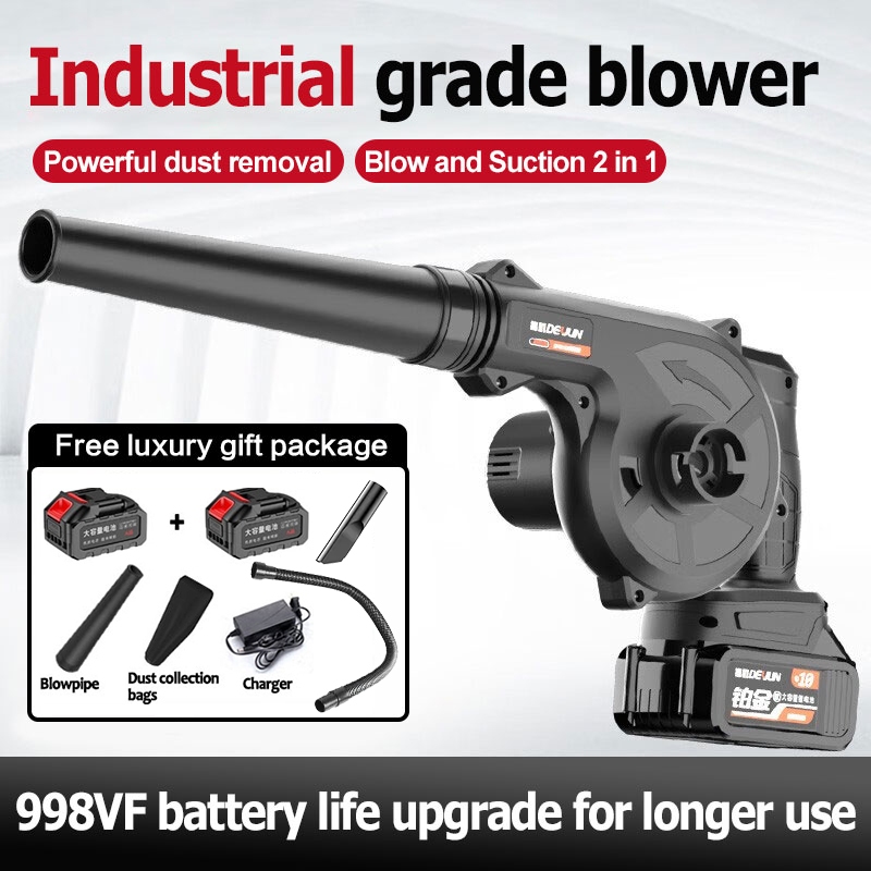Cordless Air Blower 998V Blowing Suction 2 in 1 Portable Vacuum Cleaner ...
