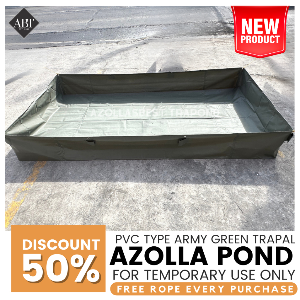 AZOLLA POND ARMY GREEN CRAY FISH POND TRAPAL NO LEAK WATERPROOF TRAPAL ...