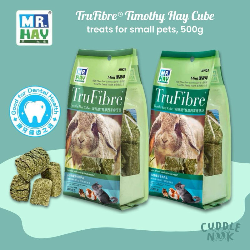 MR. HAY TruFibre® Timothy Hay Cube Original, with Mint 500g, treats for ...