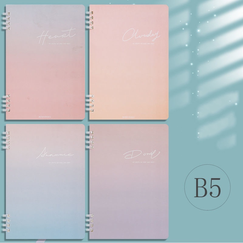 1PC A5/B5 60Sheets Thick A5 Spring Notebook Binder Notepad Spiral Line ...