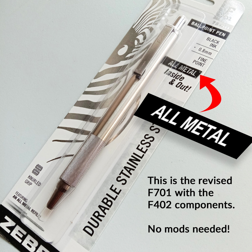 ZEBRA F701 / F-701 All Metal EDC Ballpoint Pen | Shopee Philippines