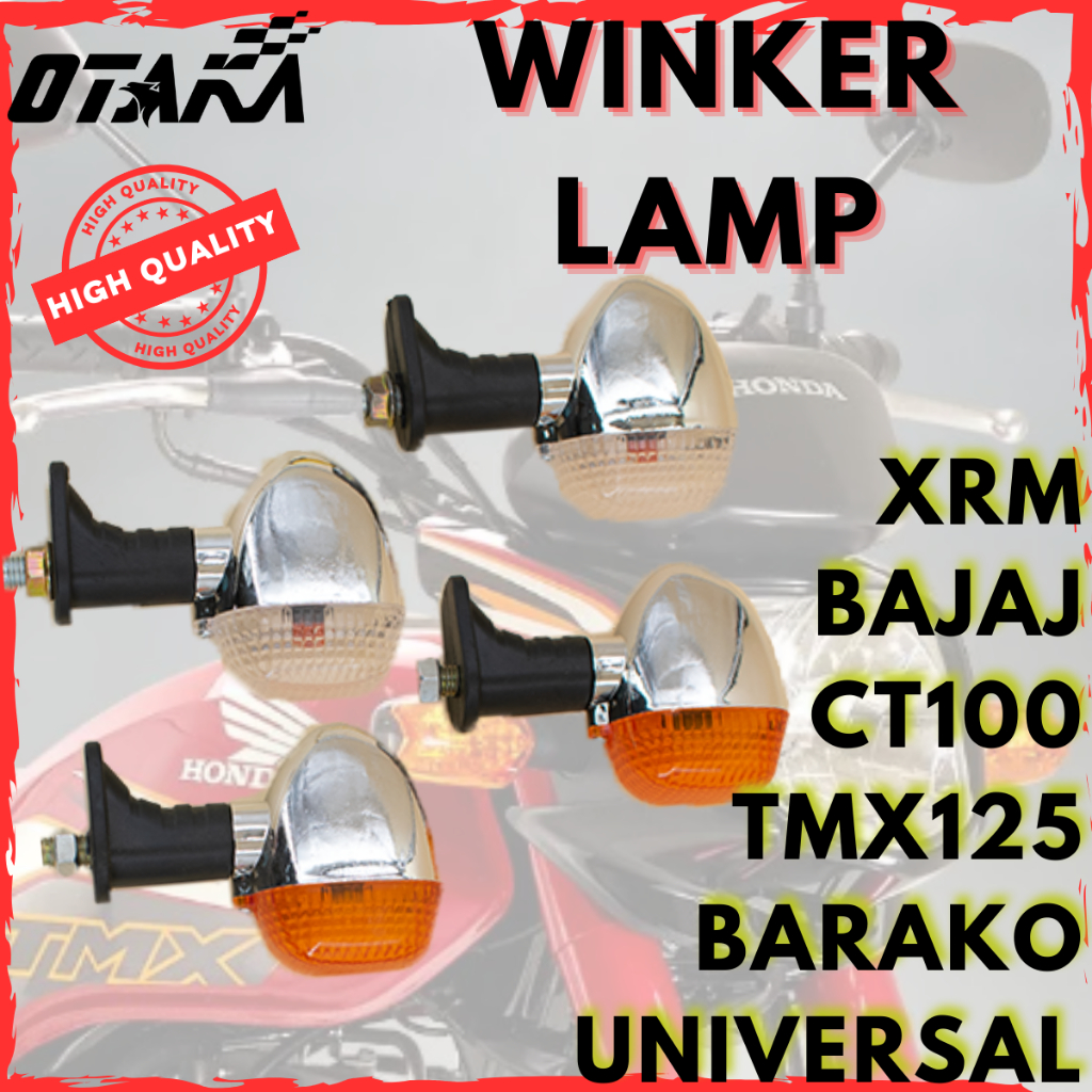 WINKER LAMP FOR BARAKO/BAJAJ/CT100/XRM/TMX125/UNIVERSAL 2PIECE/1PAIR ...
