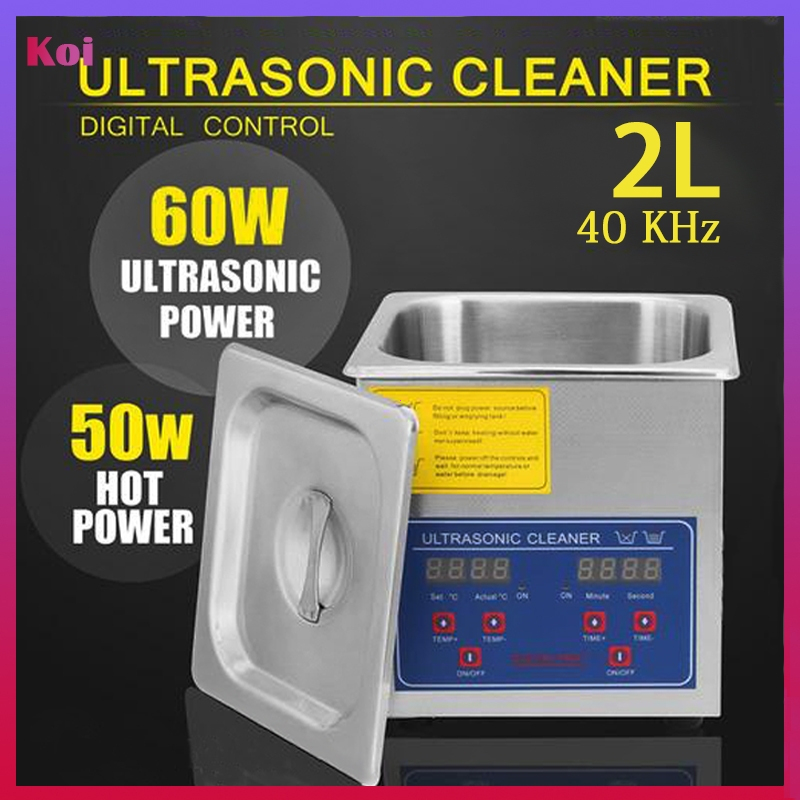 2L Digital Ultrasonic Cleaner SUS304 Basket Adjustable Heating Timing ...