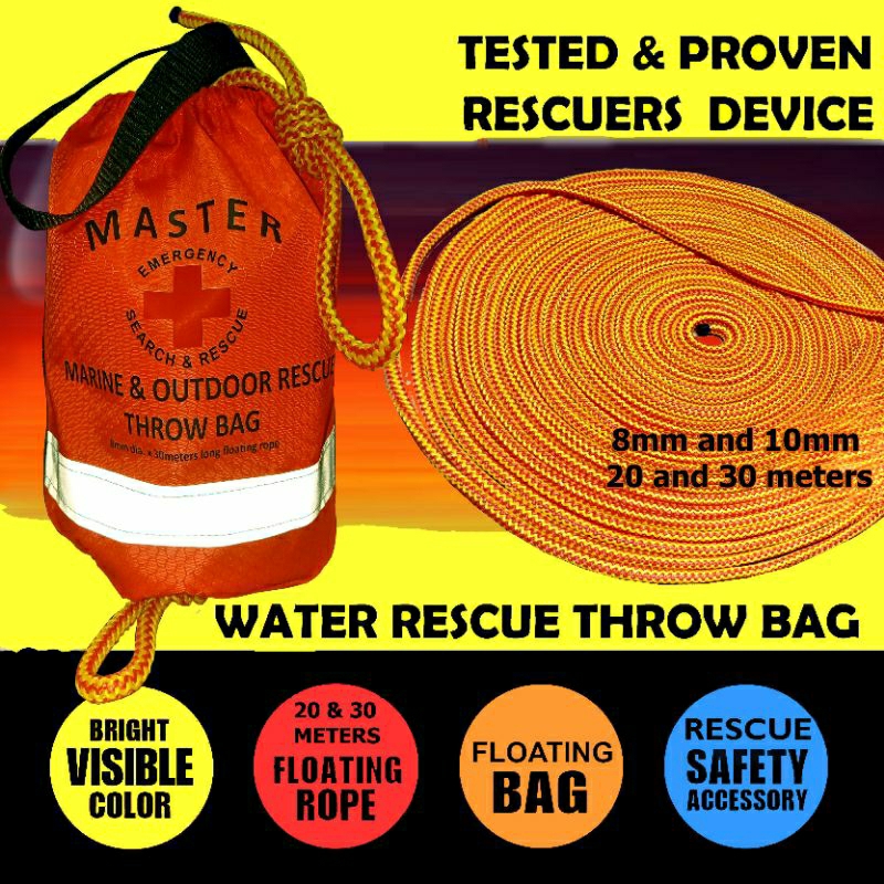 Buoyant Bag Throw Bag Rescue Water Emergency Throw bag Flooding Boating ...