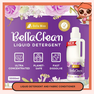 Bella clean LIQUID DETERGENT and FABRIC CONDITIONER 1000ml | Shopee ...