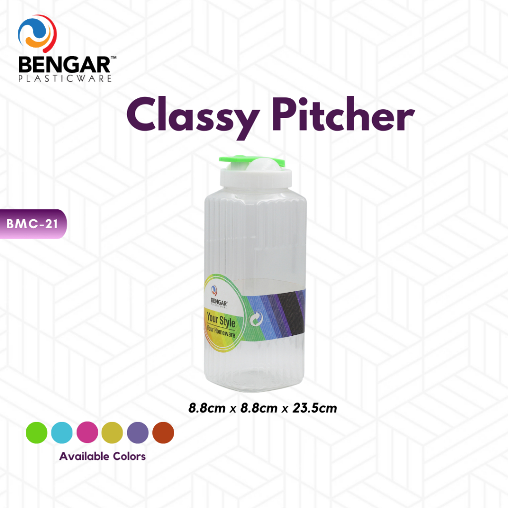 Hqc Classy Pitcher Drinking 1.25L Water Jug Convenient | Shopee Philippines