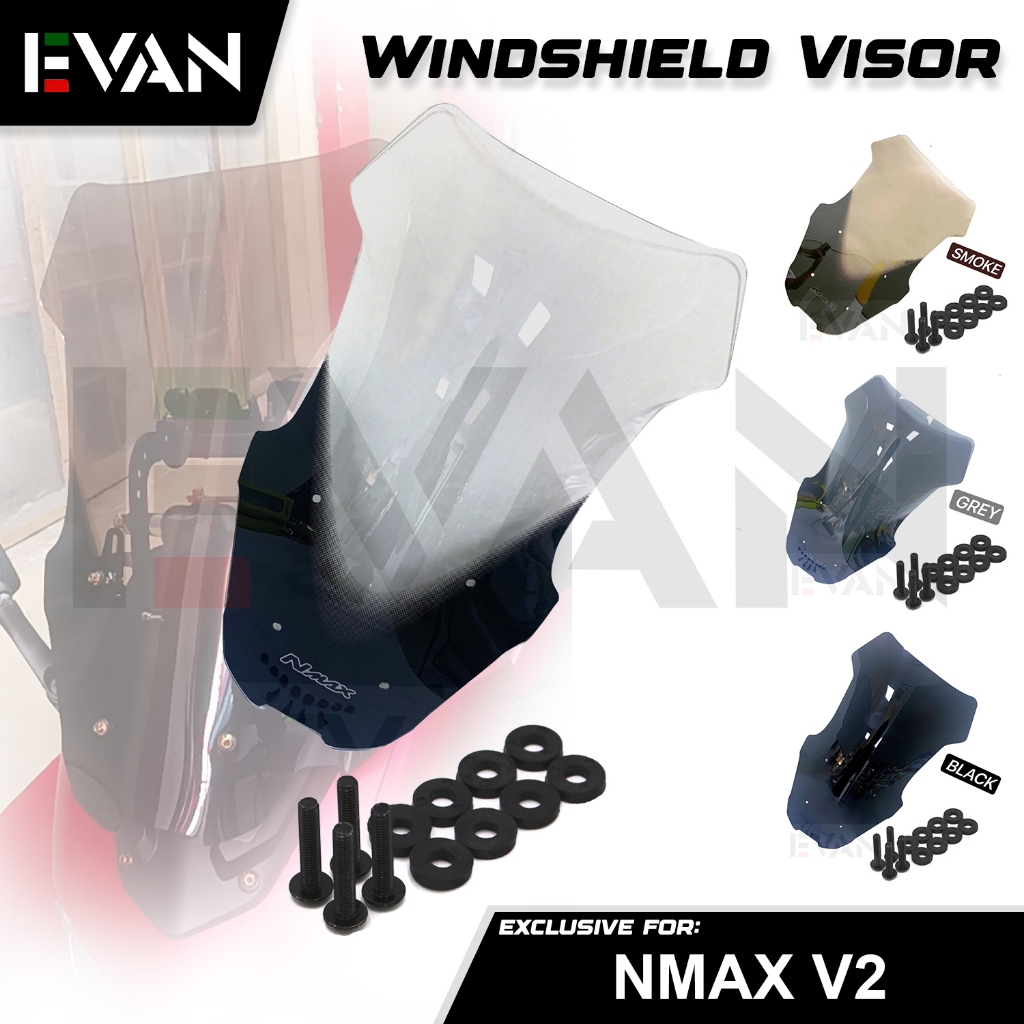 Nmax 155, 2020，V2 Windshield Visor Long Type With Bolt Thickness ...