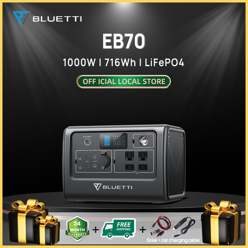 Bluetti EB70 716WH/1000W Portable Power Station Multi-Function Big ...